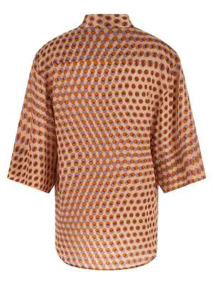 Dries Van Noten Clea' Silk Polka Dot Shirt - Multicolor