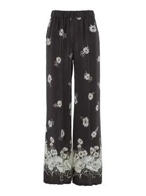 P.a.r.o.s.h Wide Leg Floral Print Pants - Multicolor