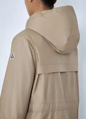 Moncler Hooded Parka Coat In Nylon