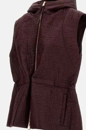 Fendi Quilted Nylon Vest With Ff Motif
