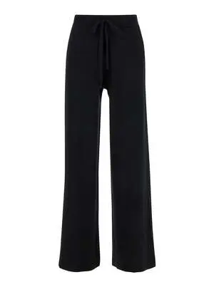 P.a.r.o.s.h Black Relaxed Fit Drawstring Fabric Pants - Multicolor