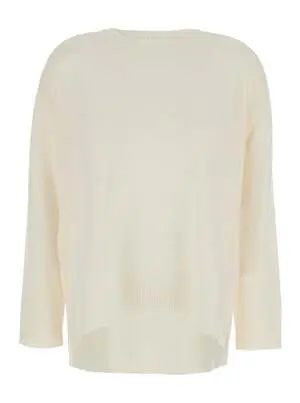 P.a.r.o.s.h P.A.R.O.S.H. Wool And Cashmere Crewneck Sweater With Asymmetric Hem Multicolor
