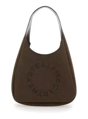 Stella McCartney Maxi Logo Shoulder Bag With Suede Eco-leather Details