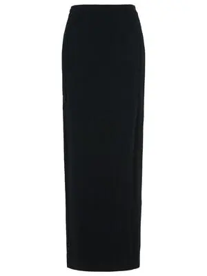Alessandra Rich Long Skirt In Virgin Wool Blend