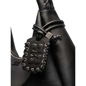 GANNI Shoulder Bag With Lace-up Detailing