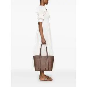 Etro Paisley Print Leather And Cotton Tote Bag With Removable Pouch