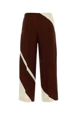 Alberta Ferretti Two-tone Viscose Pants