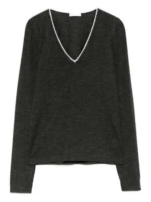 Brunello Cucinelli Sequined Linen, Cashmere And Silk Polo Top - Multicolor