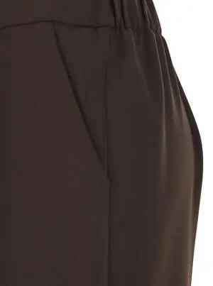 P.a.r.o.s.h Wide Leg Pants With Elastic Waist - Brown