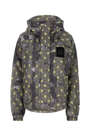 GANNI Printed Nylon Hooded Jacket