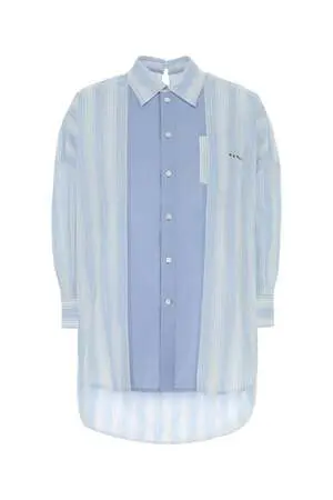 Marni Embroidered Cotton Oversize Shirt - Multicolor