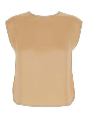 FORTE_FORTE Sleeveless Top With V-neck Back - Multicolor
