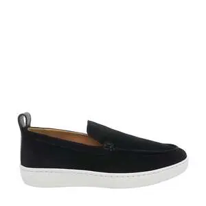 LANVIN Cruiser Suede Slip-on Loafers - Black