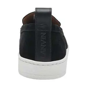 LANVIN Cruiser Suede Slip-on Loafers - Black