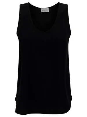 P.a.r.o.s.h Sleeveless Plunging U Neckline Top - Multicolor