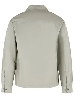 C.P. COMPANY Zip Up Linen Blend Jacket - Cream
