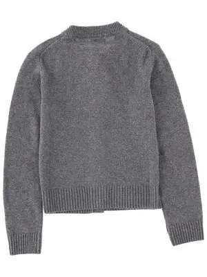 GANNI Cardigan With Logo - Gray