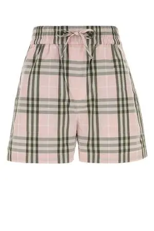 Burberry Embroidered Poplin Shorts - Multicolor