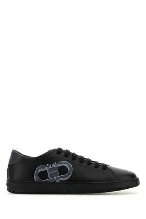 FERRAGAMO Leather Sneakers - Black