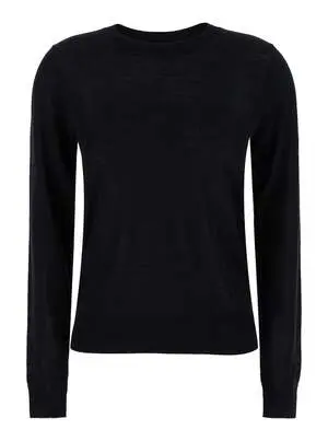 P.a.r.o.s.h P.A.R.O.S.H. Black Crewneck Long Sleeve Sweater Multicolor