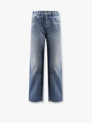 Celine Stone-washed Cotton Jeans - Multicolor