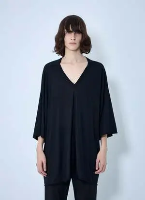 Rick Owens RICK OWENS "V Tommy" V-Neck T-Shirt Black
