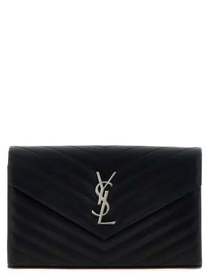 SAINT LAURENT SAINT LAURENT Cassandre Quilted Leather Clutch