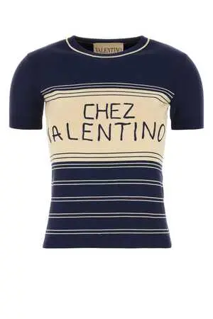 Valentino Garavani Navy Cotton Sweater