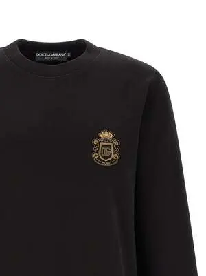 Dolce & Gabbana Heraldic Patch Crewneck Sweatshirt