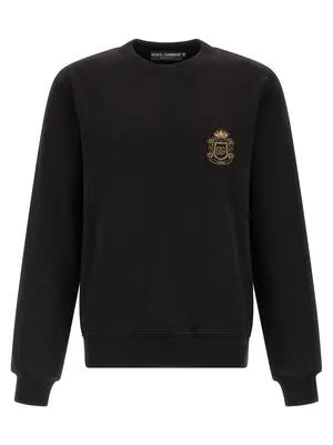 Dolce & Gabbana Heraldic Patch Crewneck Sweatshirt