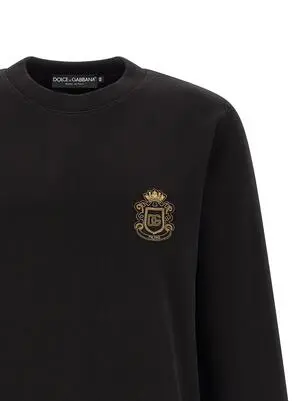 Dolce & Gabbana Heraldic Patch Crewneck Sweatshirt