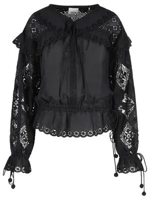 Isabel Marant Étoile ISABEL MARANT Nowana Cotton And Silk Blouse Black