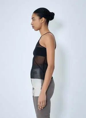 Rick Owens Strappy Mesh Top - Black