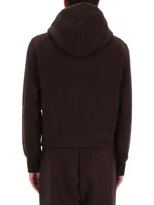 Gucci Embroidered Logo Zip-up Hoodie