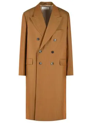 Dries Van Noten Rosie Wool Blend Coat - Brown