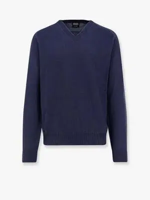 Zegna Cashmere V-neck Sweater - Multicolor