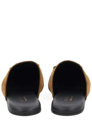 Gucci Sabot With Gold Tone Horsebit Detail