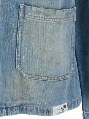 GOLDEN GOOSE Denim Jacket With Logo Patch - Multicolor