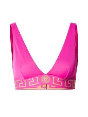 Versace VERSACE Triangle Bikini Top With Logo Band Multicolor
