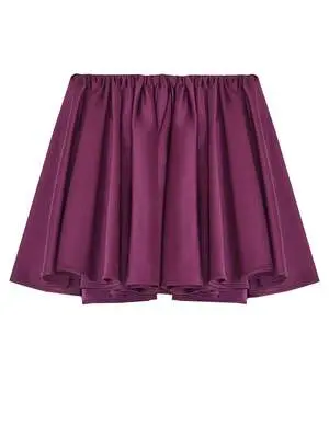 GANNI Miniskirt With Drape - Multicolor