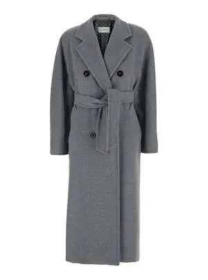 Max Mara Madame Double-breasted Wool And Cashmere Coat - Multicolor