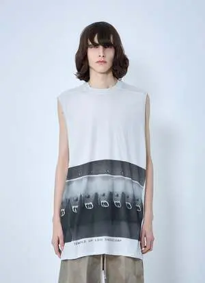 Rick Owens Sleeveless Graphic Top - Gray