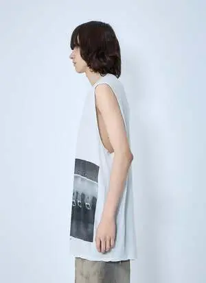 Rick Owens Sleeveless Graphic Top - Gray