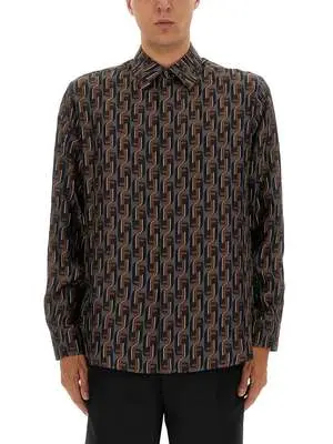 Fendi Printed Silk Shirt - Blue