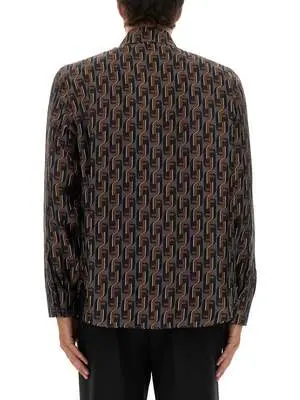 Fendi Printed Silk Shirt - Blue