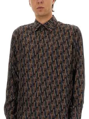 Fendi Printed Silk Shirt - Blue