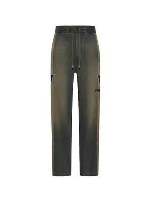 Amiri Jeans With Star Applique And Striped Detail - Blue
