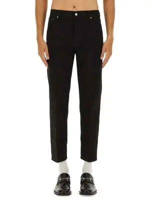 Gucci Slim Fit Cotton Pants - Black
