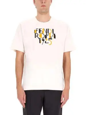 Fendi T-shirt With Print - Multicolor