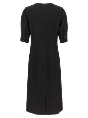 Sportmax Sele Viscose Crewneck Dress - Black